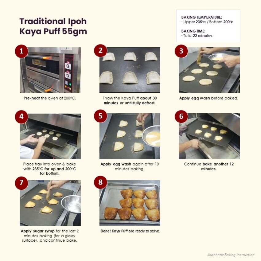 Traditional Ipoh Kaya Puff 55gm (180pcs/ctn)