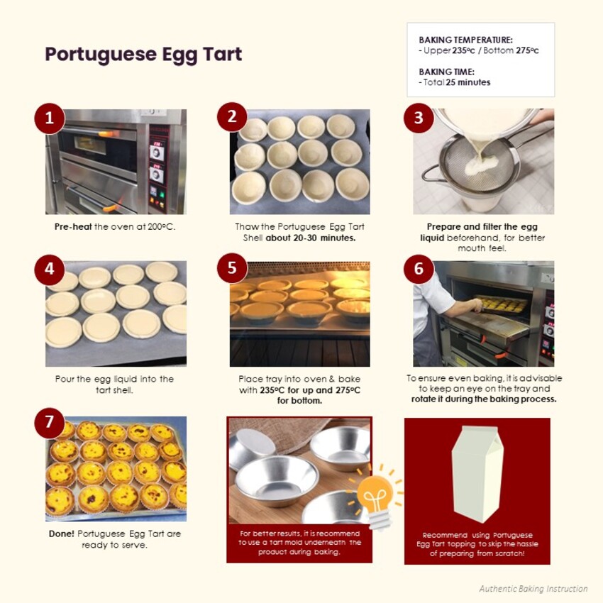 Portuguese Egg Tart Shell (6cm / 7cm / 8cm)